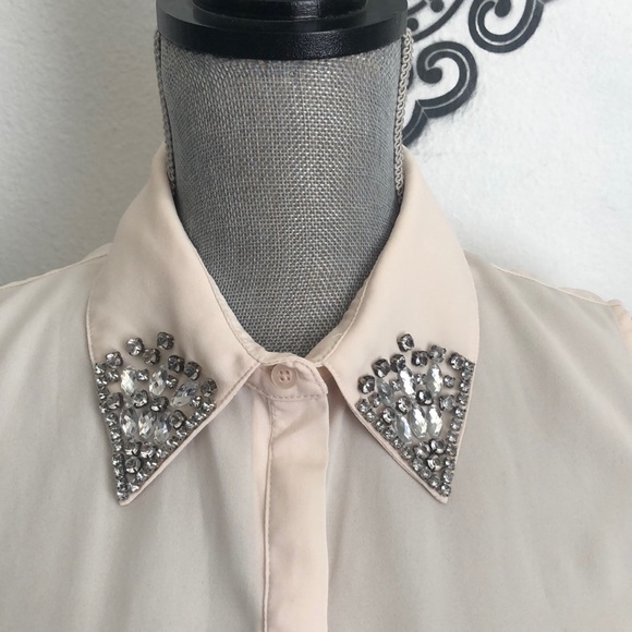 Forever 21 | Tops | Bedazzled Collar Blouse | Poshmark